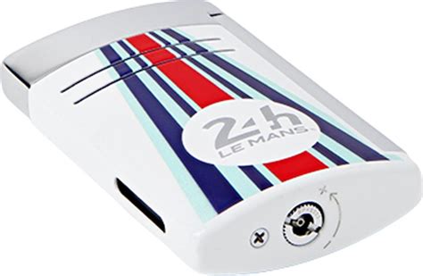 Lighter S T Dupont Maxijet White Chrome Le Mans Haddocks Lightershop