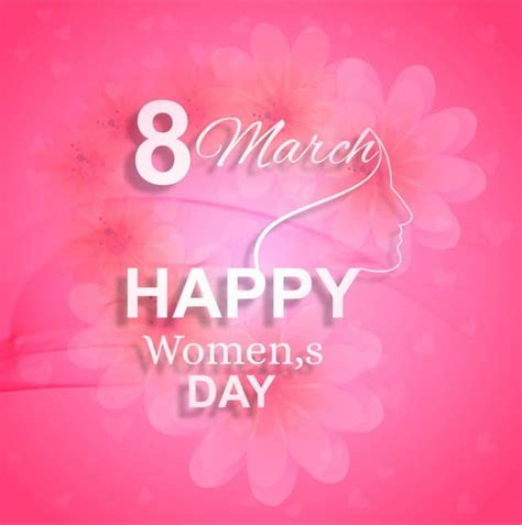 국제 여성의 날 꽃 분홍색 배경 Eps Uidownload