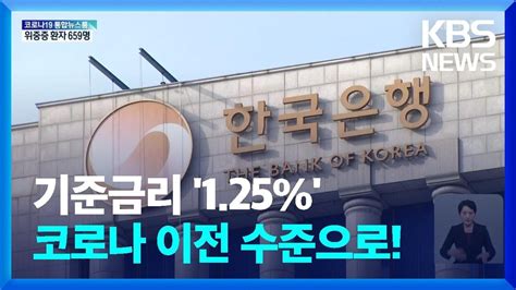 한은 기준금리 025p 인상코로나 이전 수준으로 돌아가 Kbs 20220114 Youtube