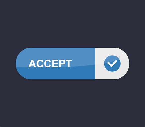 Premium Vector Accept Button