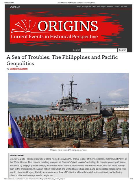 a sea of troubles the philippines and pacific geopolitics origins