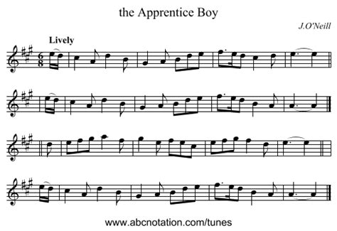 Abc The Apprentice Boy ~jcmusicbookoneills