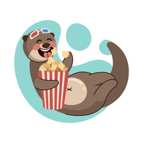 Otter Stickers Free Cinema Stickers