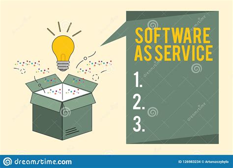 Word Writing Text Software As Service Business Concept For On Demand Licensed On Subscription