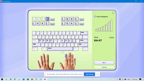 Touch Typing Keyboarding Lesson 1 The Home Row Youtube