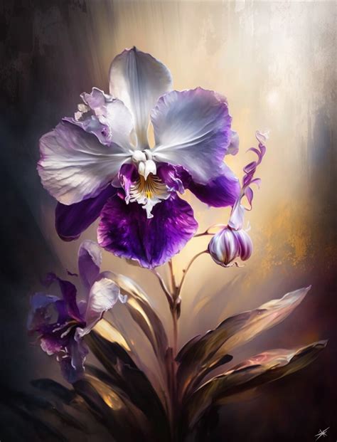 Watercolor Orchids Painting