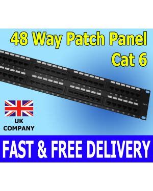 Way Cat RJ Patch Panel Port U Category Network Rack Comms Go