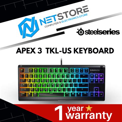STEELSERIES APEX 3 TKL US KEYBOARD 64831 Lazada