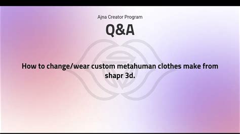 Mastering Unreal Engine 5 How To Apply Custom Metahuman Clothes Made