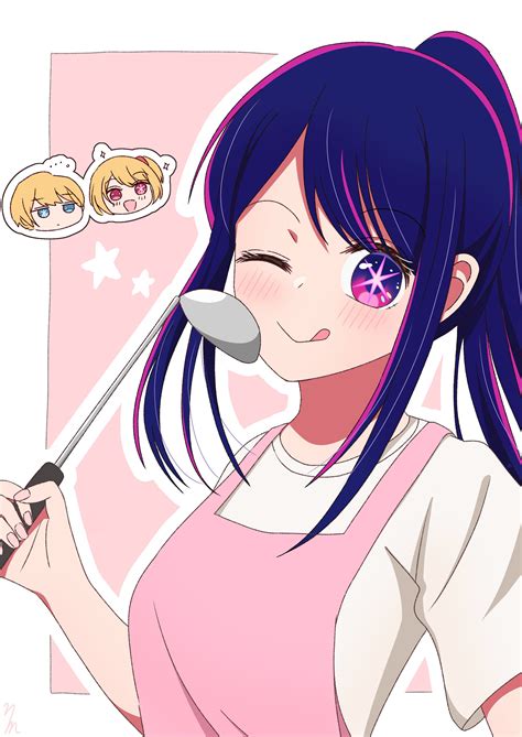 Hoshino Ai Hoshino Ruby And Hoshino Aquamarine Oshi No Ko Drawn By