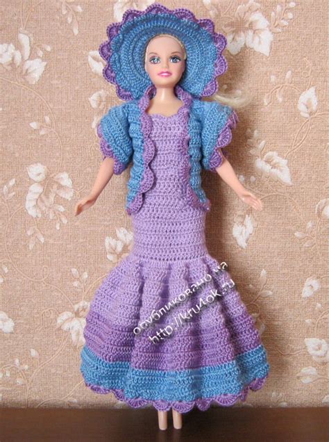 Платья для Барби вяжем крючком