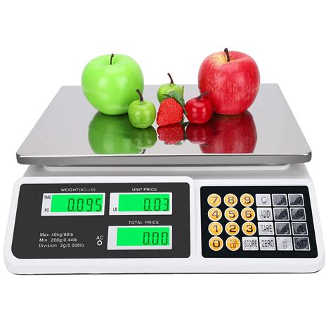 Price Computing Scale 88lb40kg Flat Plate Amazonae Office Products