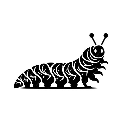 Caterpillar Silhouette Vector Illustration Premium Ai Generated Vector