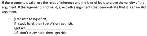 If The Argument Is Valid Use The Rules Of Inference Chegg Com