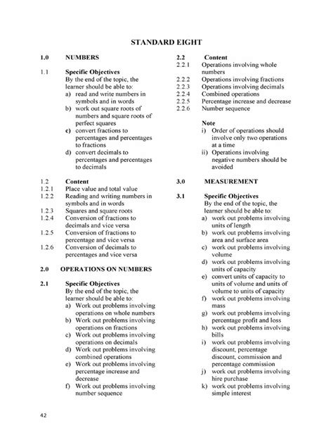 Class 8 Maths Syllabus Pdf