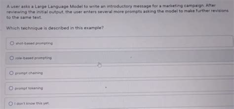 A User Asks A Large Language Model To Write An Introductory Message For A Marketing Campaign