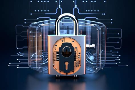 Premium AI Image Lock With Circuit Pattern Concept Of Data Security Cybersecurity Cyber