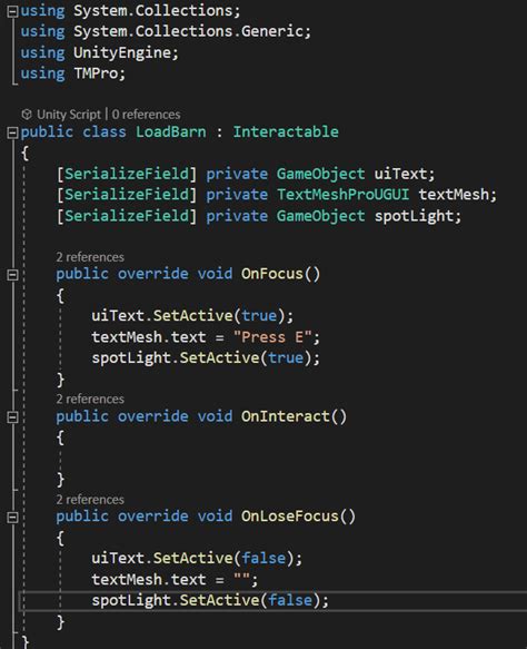 game crashes after trying to interact with barn door r csharp