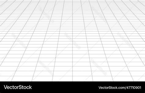 Futuristic Grid In Perspective Projection Vector Image