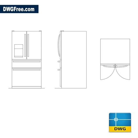 Refrigerator Dwg Autocad