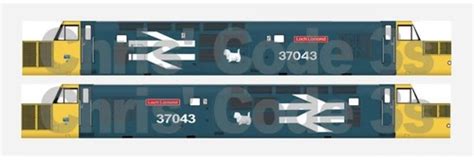 Adhesive Vinyl Class 37 Decal Suit Oo Gauge Hornby Lima Br Blue