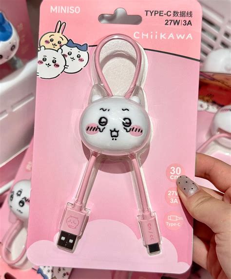 miniso chiikawa chiikawa hachiware usagi 3a fast charging type c and kawaiitland