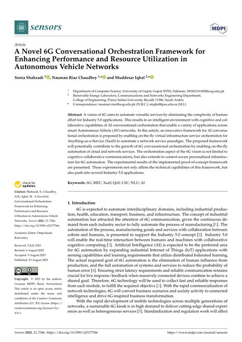 Pdf A Novel 6g Conversational Orchestration Framework For Enhancing Performance And Resource