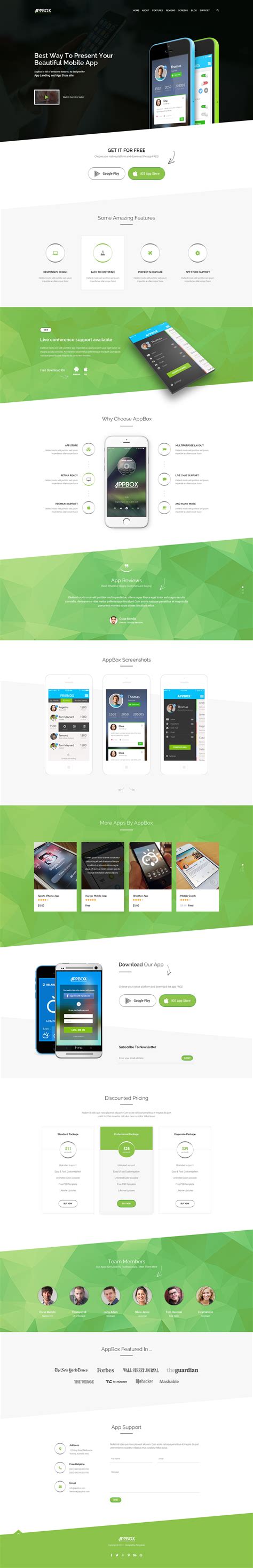 Appbox PSD Template By Templines ThemeForest