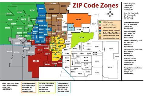 Printable Arizona Zip Code Map