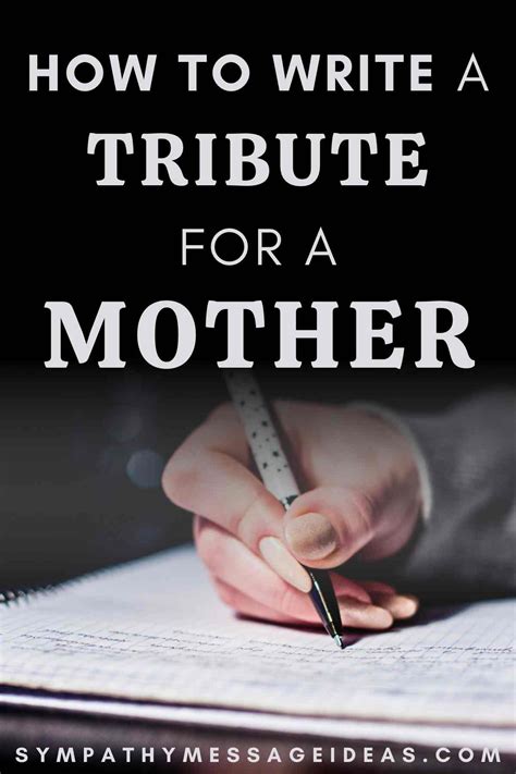 How To Write A Tribute For A Mother Who Passed Away Examples Sympathy Message Ideas