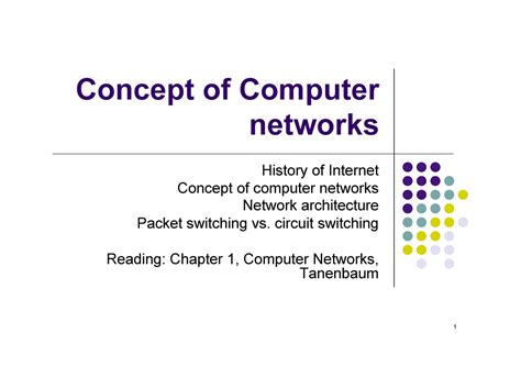 lecture 1 concept of computer networks 1 concept of computer