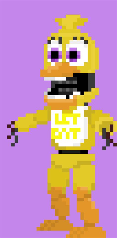 Adventure Withered Chica Pixel Art