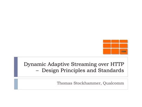 Ppt Dynamic Adaptive Streaming Over Design Principles And