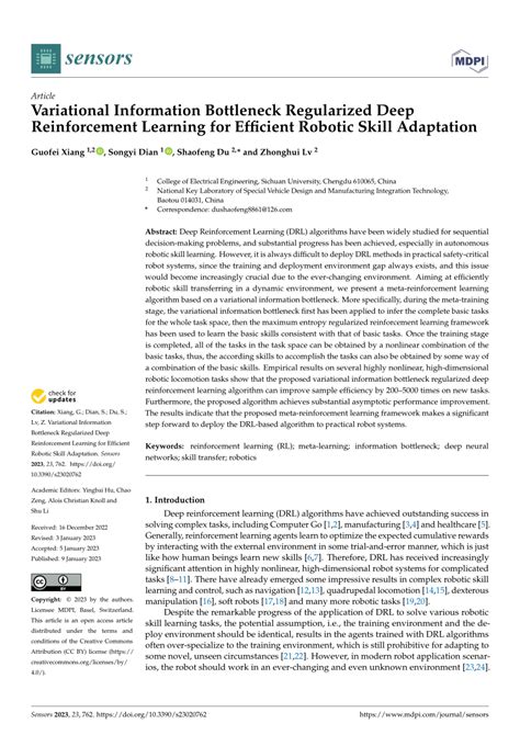 Pdf Variational Information Bottleneck Regularized Deep Reinforcement Learning For Efficient