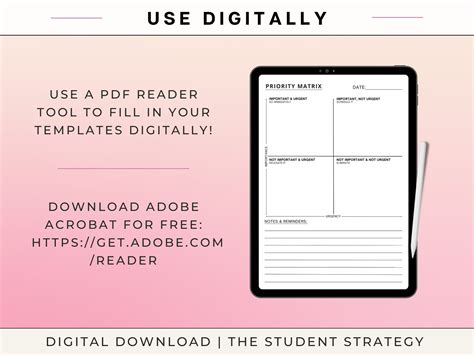 Task Priority Matrix Bundle Eisenhower Matrix Daily And Weekly Priority Planner Productivity Plan