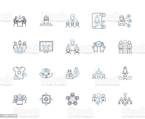 통합 파트너십 라인 아이콘 컬렉션입니다 협업 단결 얼라이언스 시너지 통합 파트너십 응집력 벡터 및 선형 일러스트레이션 조화 통합 동맹 개략 표시 세트 동업에 대한 스톡 벡터