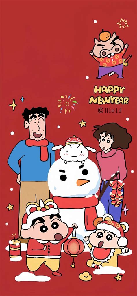 蜡笔小新新年壁纸 花瓣网