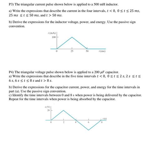 Solved P3 The Triangular Current Pulse Shown Below Is Chegg Com