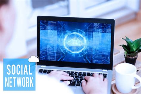 Hand Writing Sign Social Network Business Showcase A Framework Of