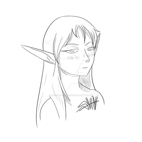 Elf Sketch By Fandomdeathlord On Deviantart