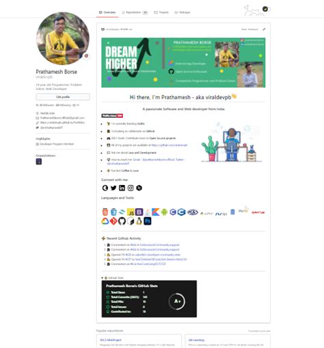 Prathamesh Borse · Issue 232 · Eddiehubcommunityawesome Github Profiles · Github