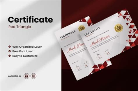 Simple Triangle Certificate Template