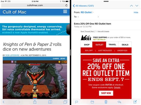make the most of ios 9 s split view multitasking on ipad cult of mac