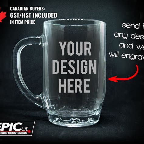 Custom Etched Beer Mugs Etsy
