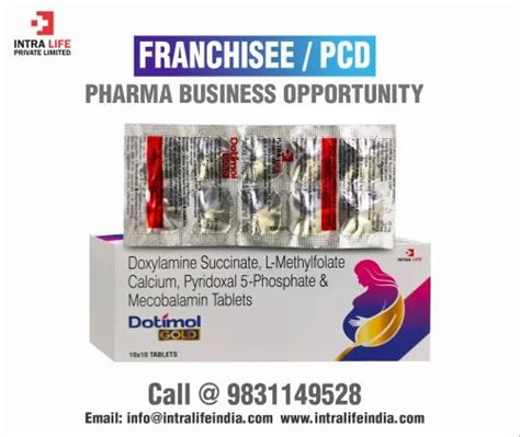 Doxylamine Succinate Usp L Methylfolate Calcium Pyridoxal 5 Phosphate Mecobalamin Ip Tablet At