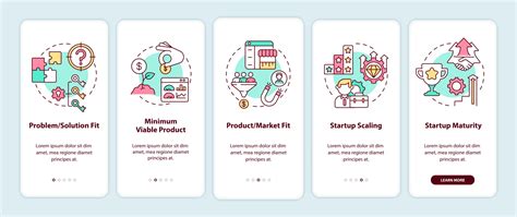 Startup Lifecycle Phases Onboarding Mobile App Page Screen 3303236