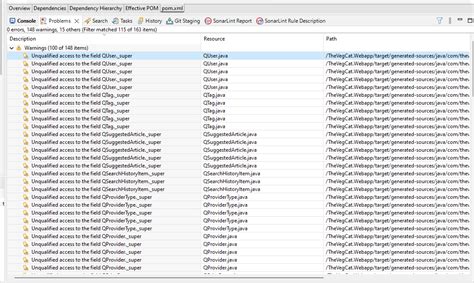 Java Disable Eclipse To Report Problems On Auto Generated Classes For Example Q Classes