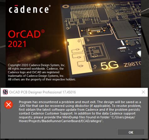 Can T Open OrCad PCB Editor Allegro X PCB Editor PCB Design IC Packaging Allegro X