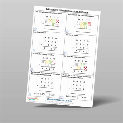 Subtract Two Digit Numbers No Exchange Mixed Activity Resource Classroom Secrets