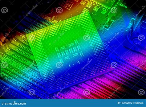 Cpu Pins And Circuit Mother Board Stock Photo Image Of Digital Chip 127052872
